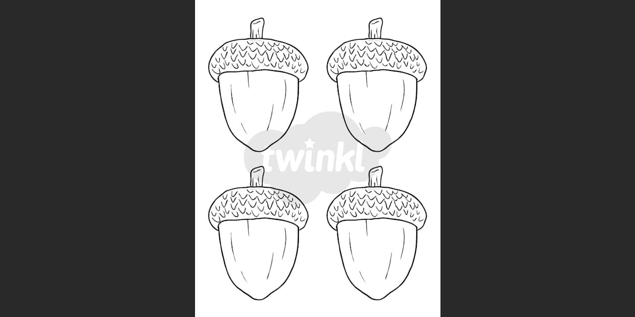 acorn stencil template