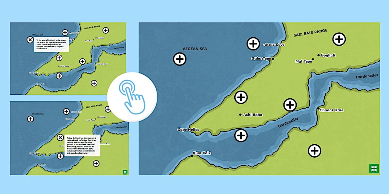 Gallipoli Map Hotspot Activity - Year 5 HASS