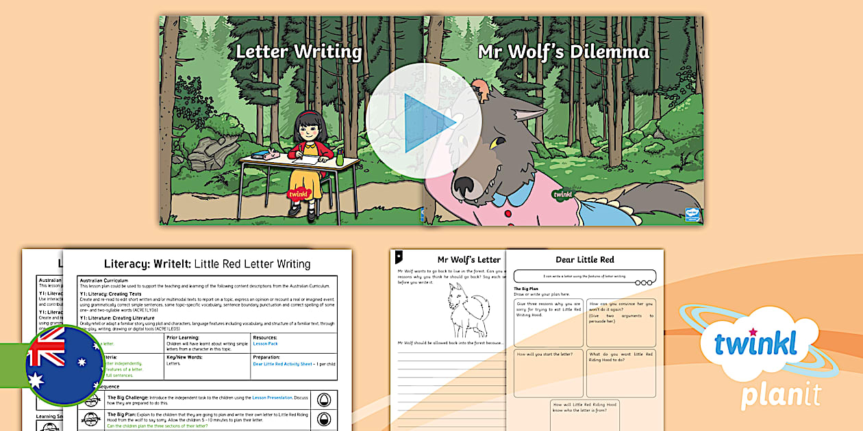 Yr 1 Little Red Riding Hood: Letter Writing Genre Unit Pack