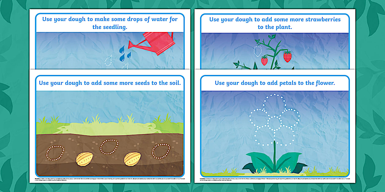 Plants Modelling Dough Mats (teacher made) - Twinkl