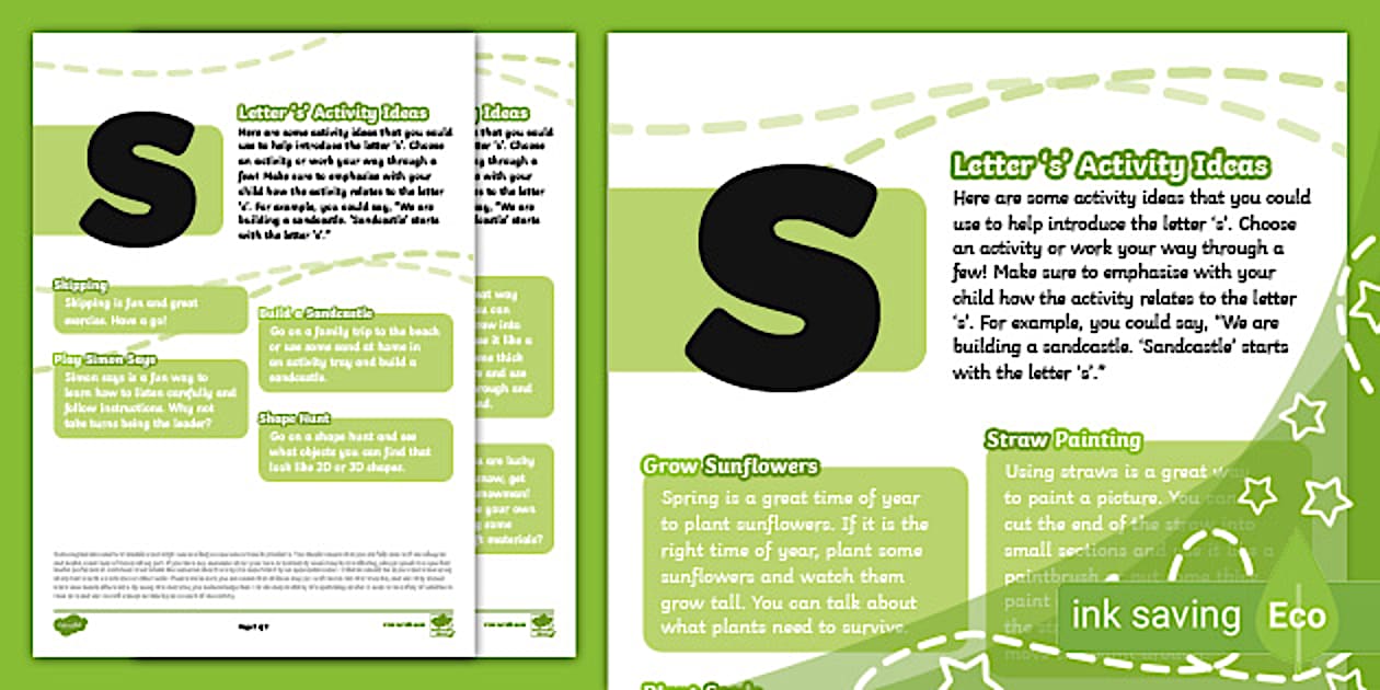Letter 's' Activity Ideas (teacher made) - Twinkl