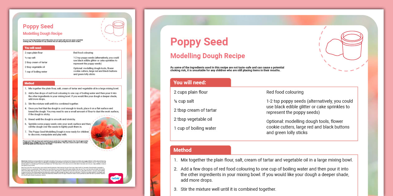 Poppy Seed Modelling Dough Recipe | Twinkl (teacher made)