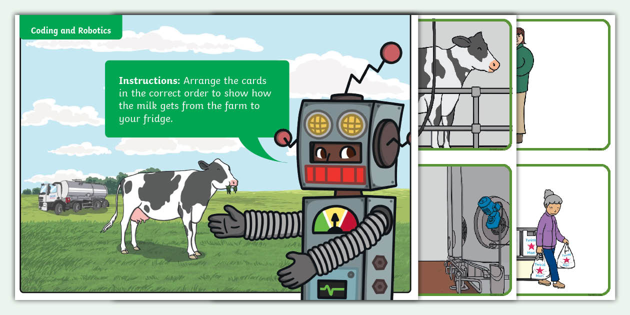 Robotics and Coding Sequencing Farm to Home (teacher made)