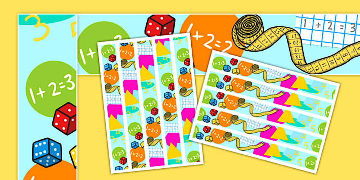 Maths Working Wall Themed Display Borders (teacher made)