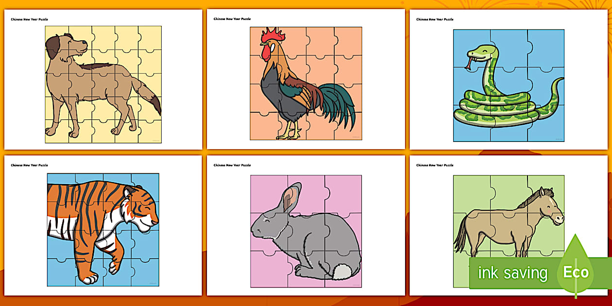 Chinese New Year Jigsaws (teacher made) - Twinkl