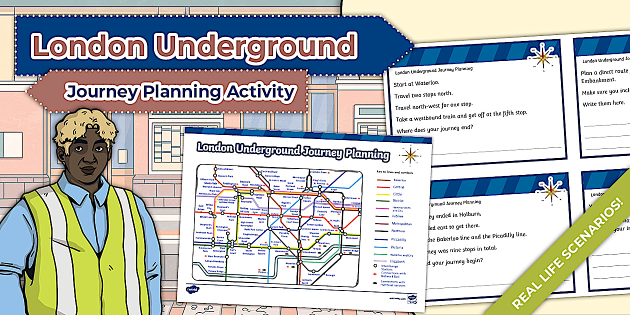 London Underground Journey Planning Activity - KS2 - Twinkl