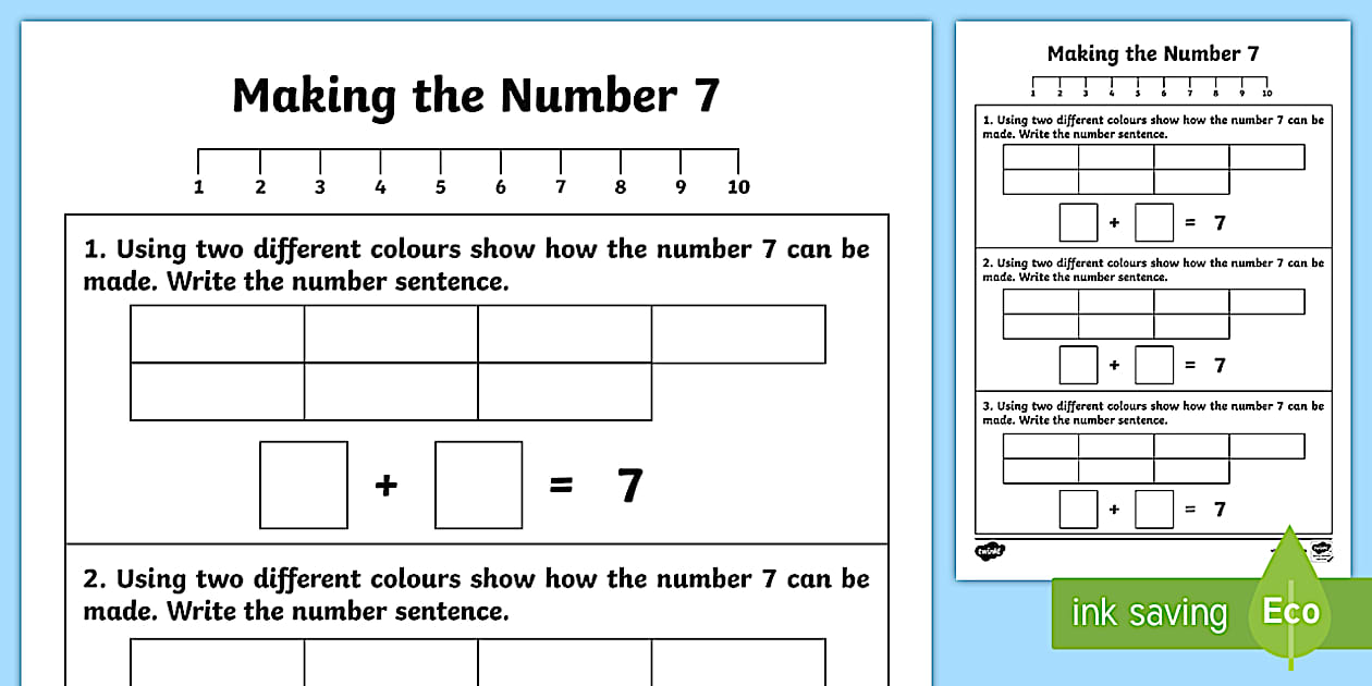 Ways of making 7 Worksheet / Worksheet (teacher made)