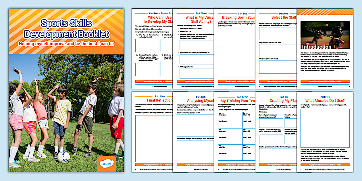 Sports Skill Development Assignment Booklet - Twinkl