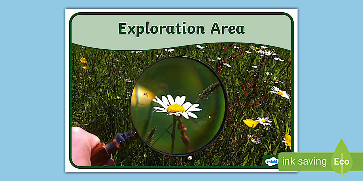 👉 Exploration Area Photo Sign - Kindergarten Classroom Areas - Twinkl