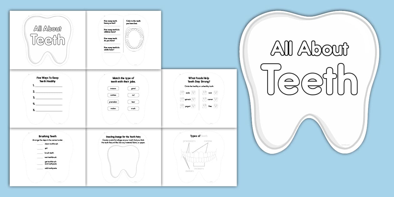 All About Teeth: A Mini Research Book for K-2nd Grade