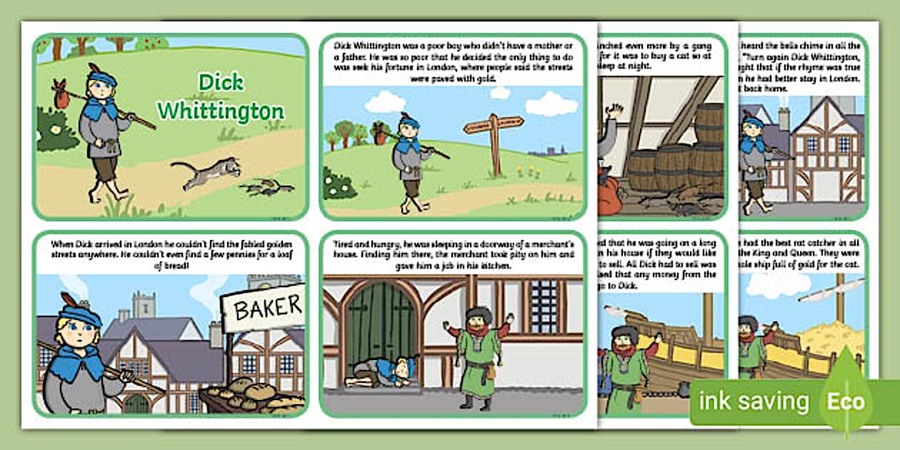 Dick Whittington Story Sequencing Cards - Twinkl