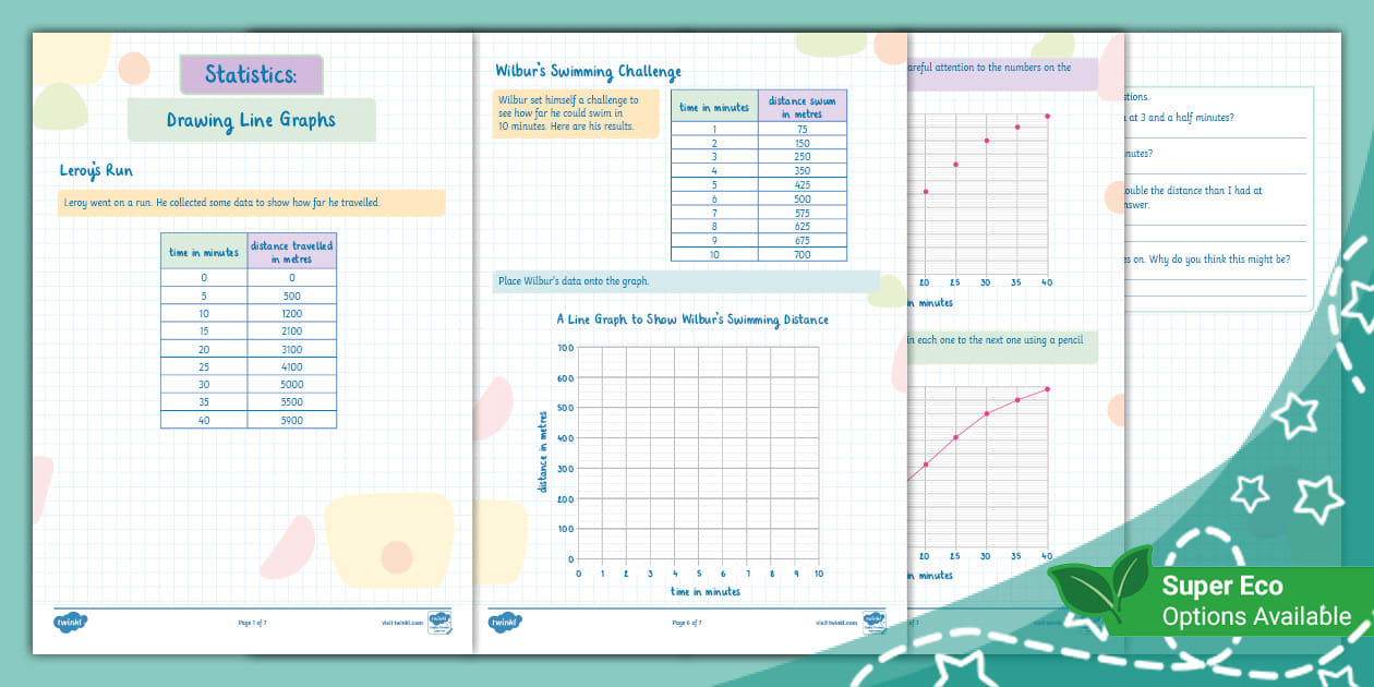 Statistics: Drawing a Line Graph (Ages 8 - 9) (teacher made)