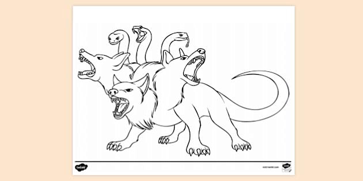Cerberus Colouring Sheet | Colouring Sheets (teacher made)