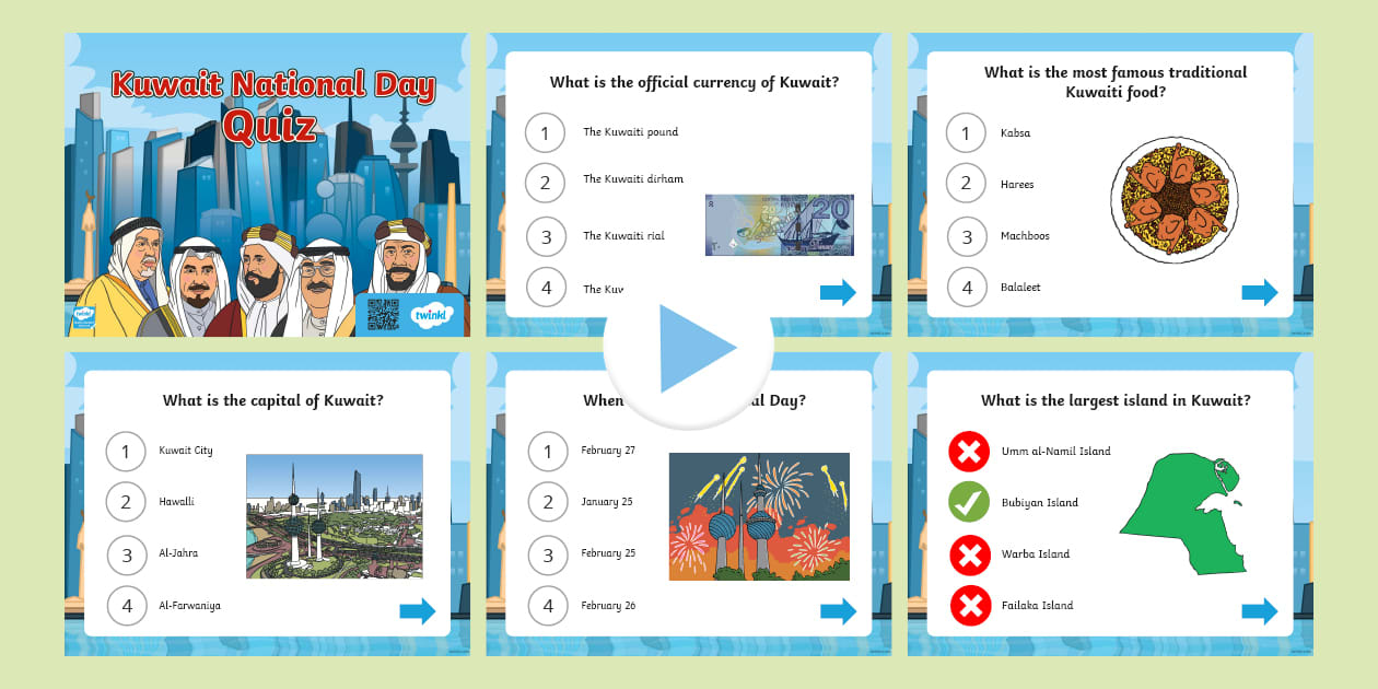 Kuwait National Day PowerPoint Quiz | Fun Classroom Activity
