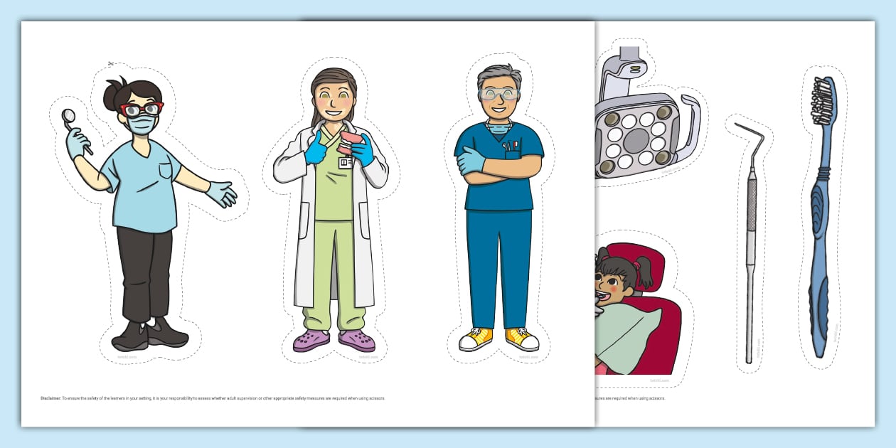 Dentist Cut-Outs (teacher made) - Twinkl