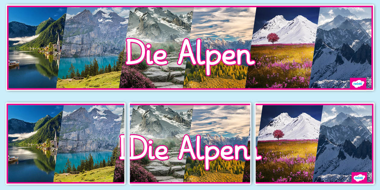 Die Alpen - Banner (Teacher-Made) - Twinkl