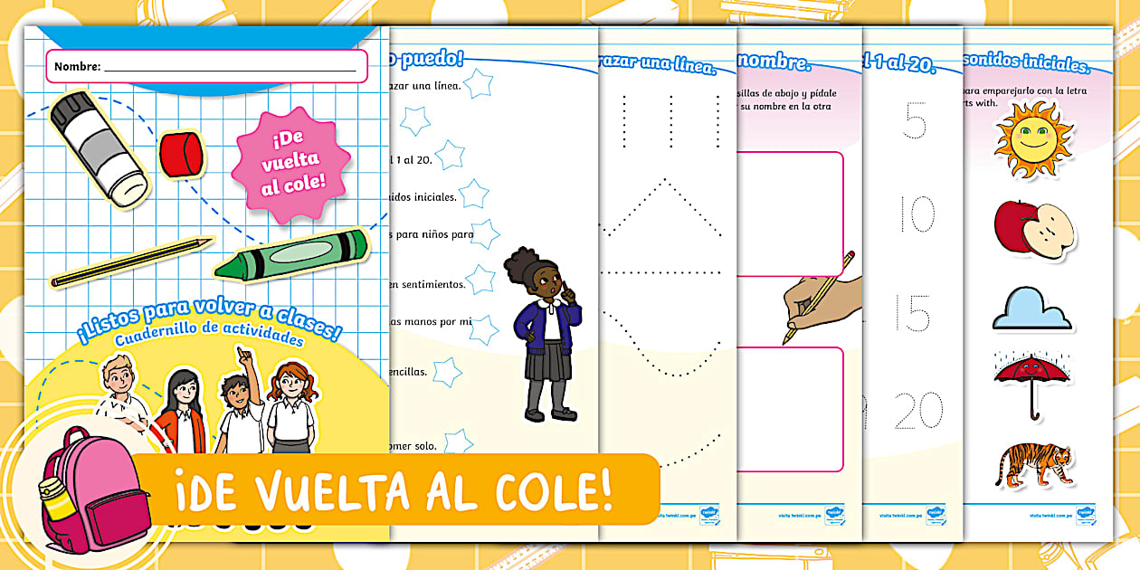 Cuadernillo de actividades: ¡Listos para volver al colegio!