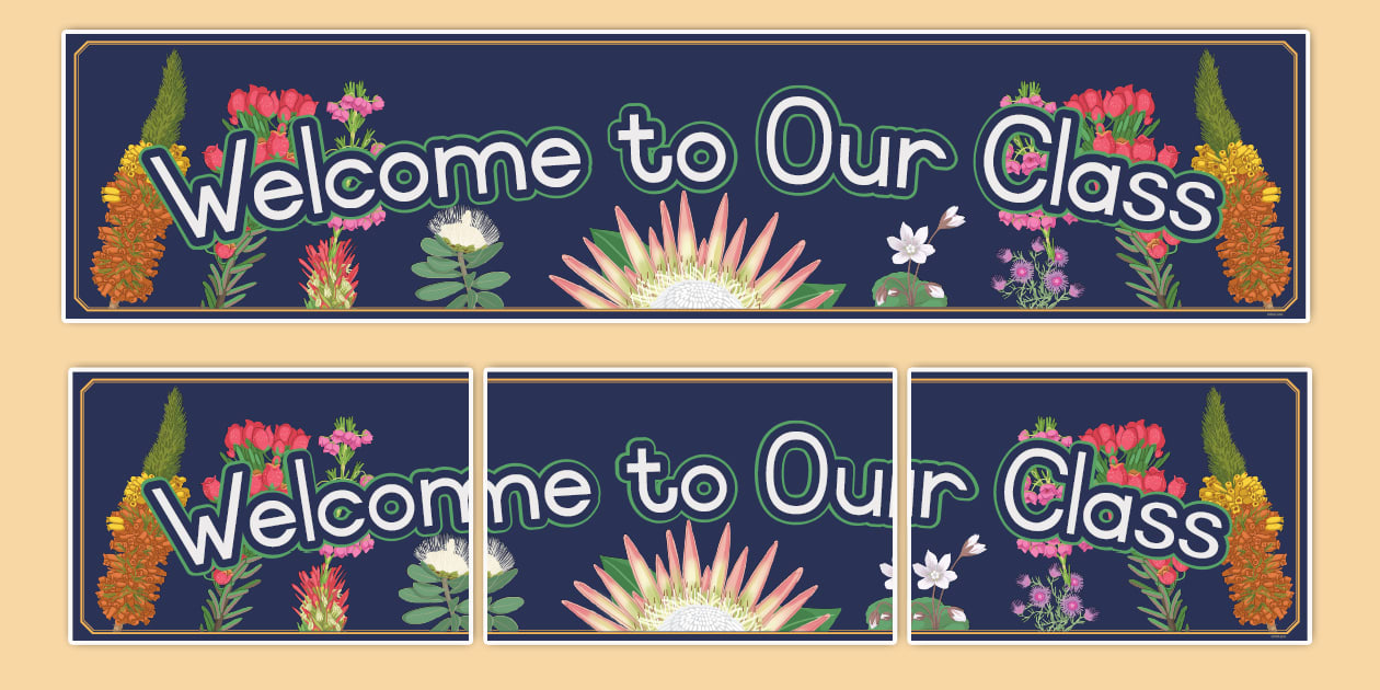 Fynbos-Themed Welcome to Our Class Display Banner - Twinkl