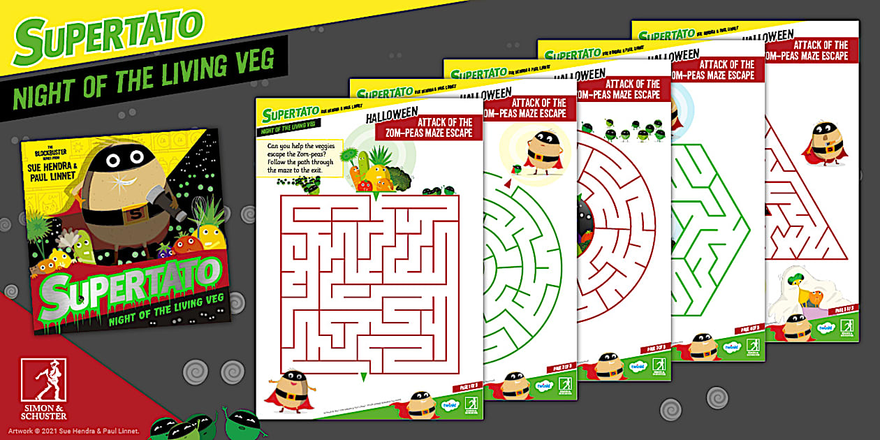 FREE! - Supertato: Halloween Attack of the Zom-Peas Maze Activity