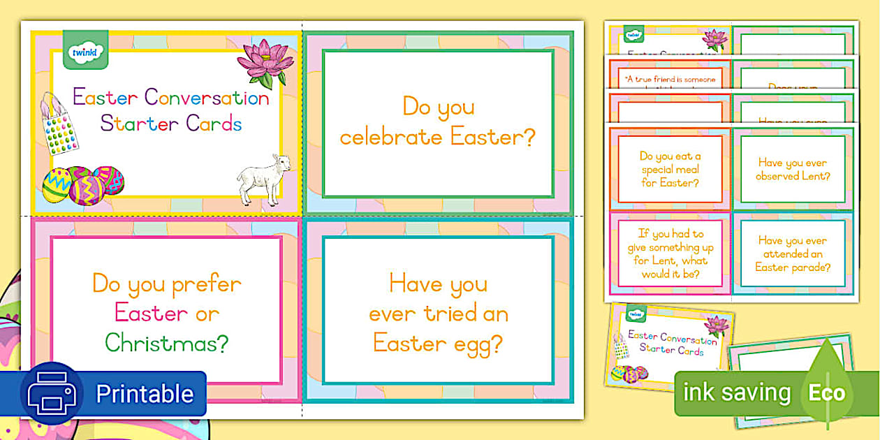 Foundation Phase Eng T1 Easter Conversation Starter Cards (CAPS)