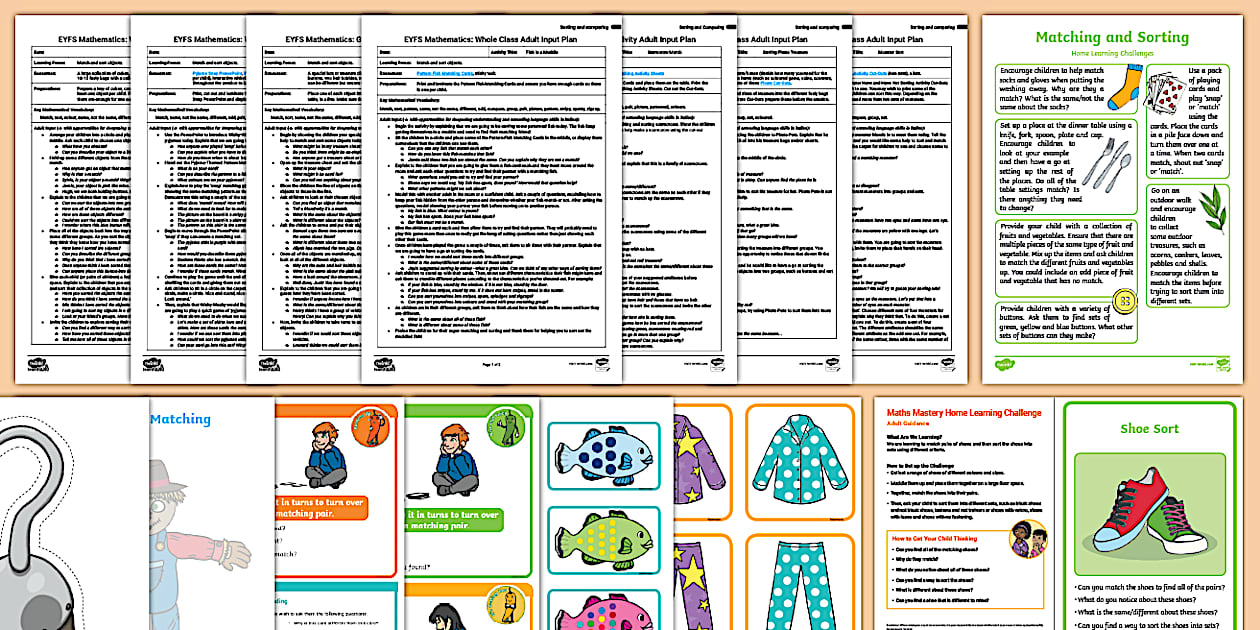 Matching and Sorting Adult Input Planning and Resource Pack