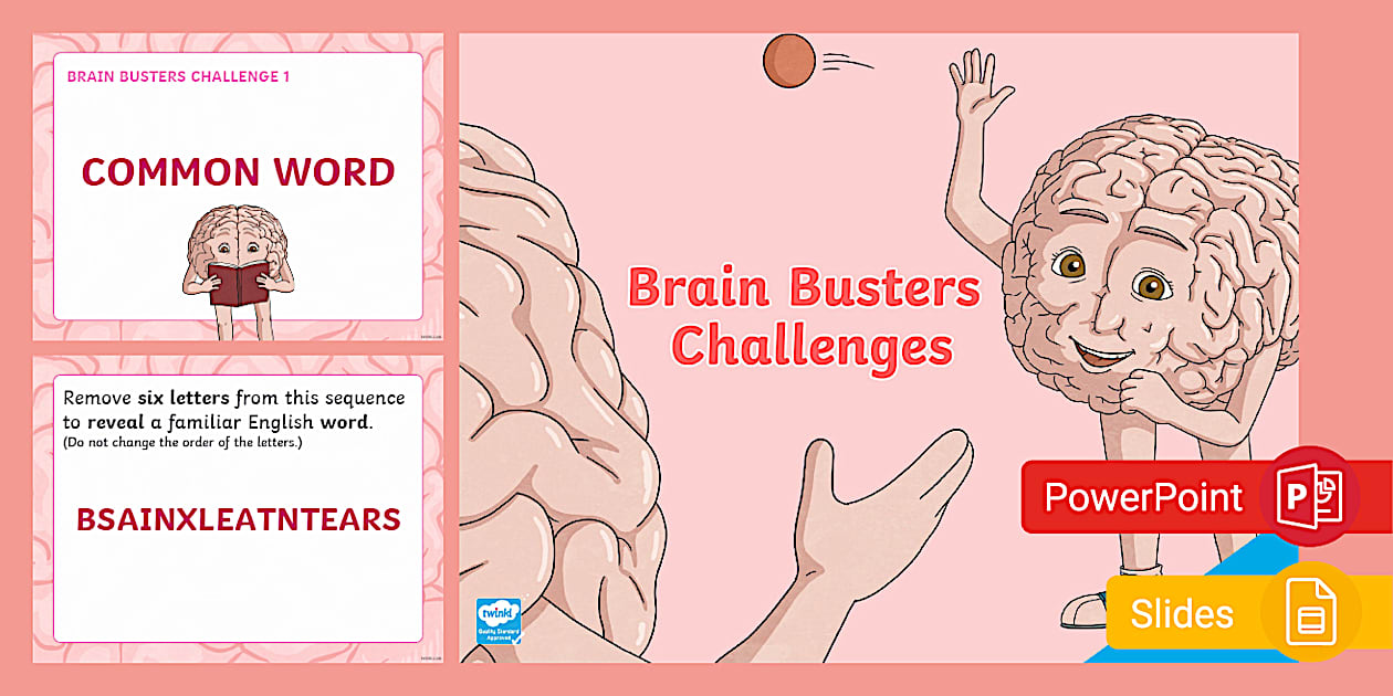 Eighth Grade Brain Busters Challenges PowerPoint & Google Slides