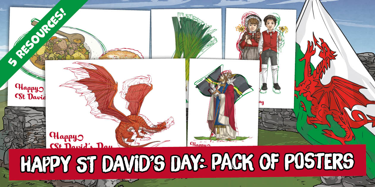 Happy St David's Day: Pack of Posters