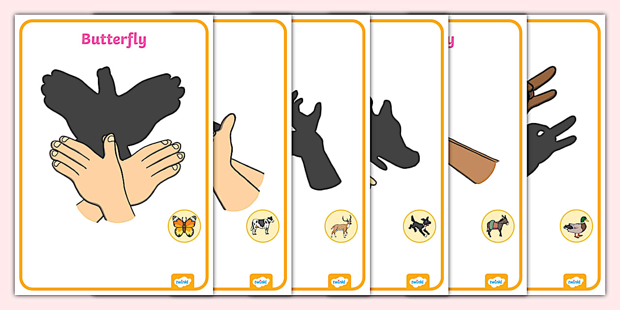 Animal Puppets Hand Shadow Posters (teacher made) - Twinkl