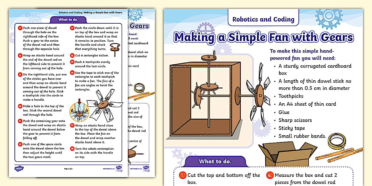 Robotics and Coding - Making a Simple Fan with Gears