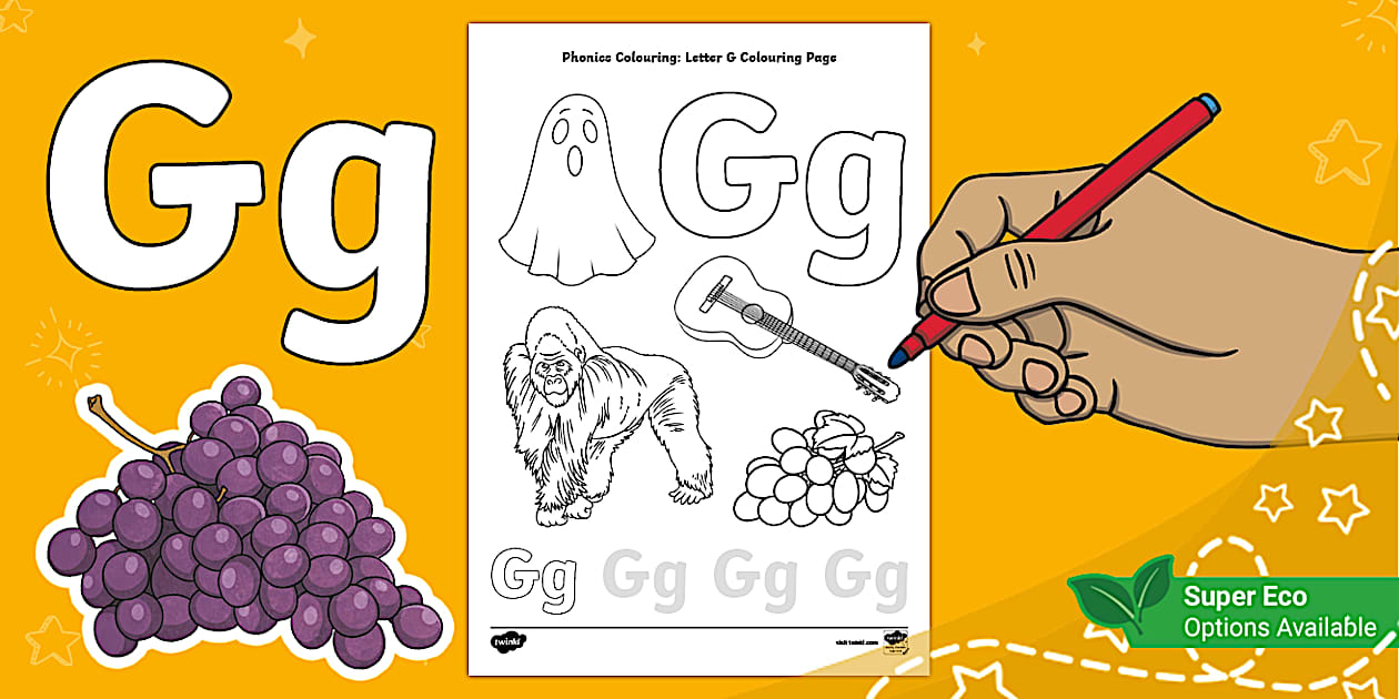 Letter G Phonics Colouring Sheet | Parents Resource - Twinkl