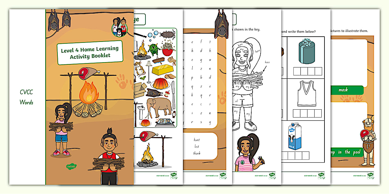 NZ Phonics: Level 4 Phonics Home Learning Booklet - Twinkl