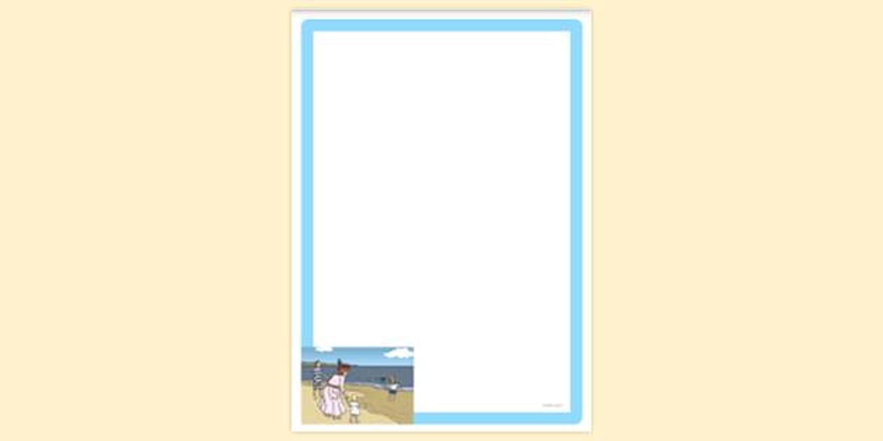 Simple Blank Victorian Seaside Page Border (teacher made)