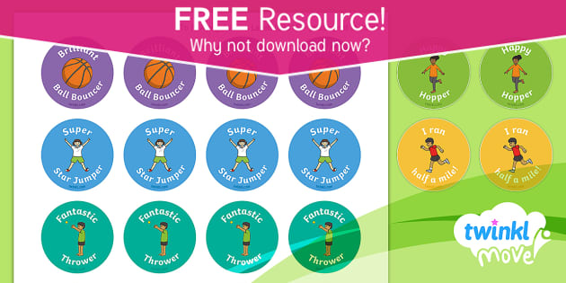 Twinkl Move Daily Challenge Stickers