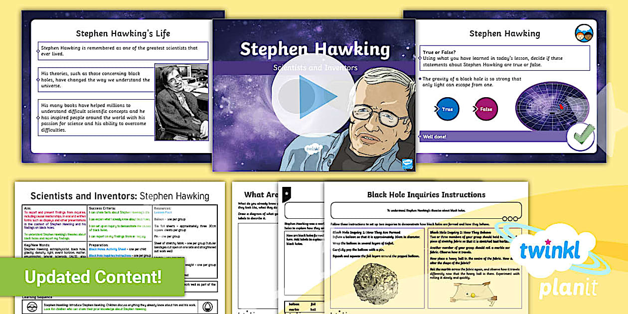 Stephen Hawking Lesson - Y6 Science: Scientists & Inventors