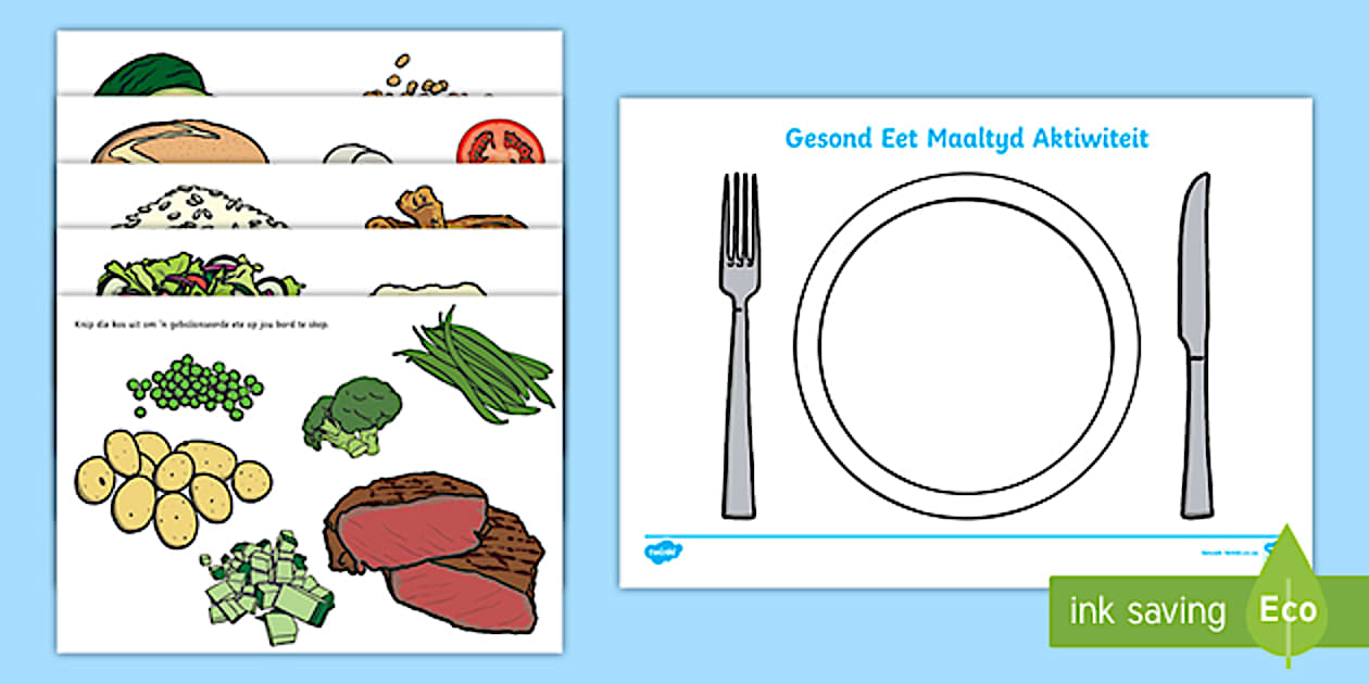 Gesond Eet Maaltyd Aktiwiteit - Twinkl