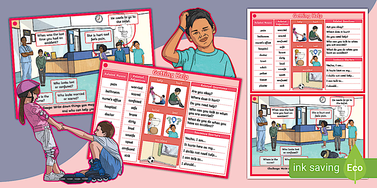 New to English EAL Getting Help Vocabulary Knowledge Organiser
