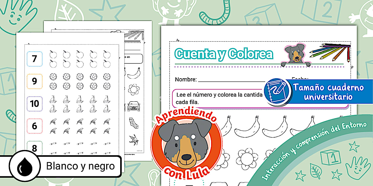 Contar | Colorear | Números | 1 al 10 | Pintar - Twinkl