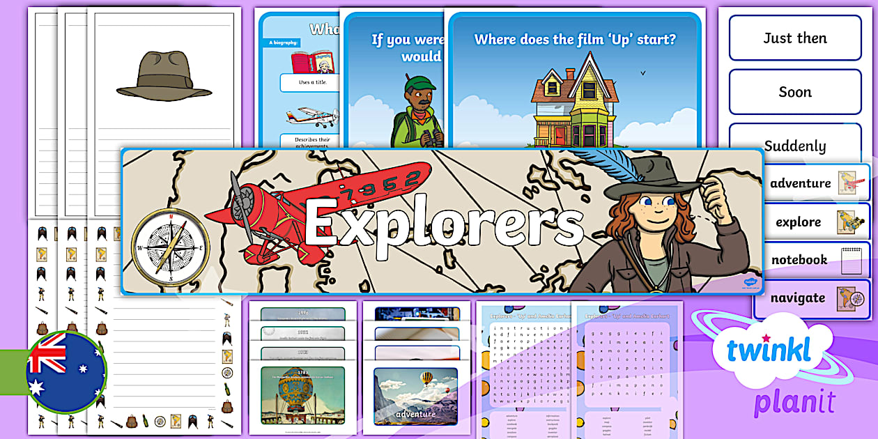 PlanIt English Year 2 Explorers: Up and Amelia Earhart Display Pack