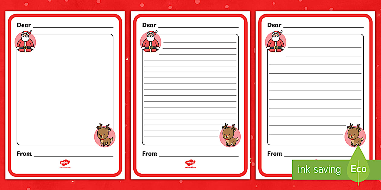 Christmas Letter Template (Teacher-Made) - Twinkl