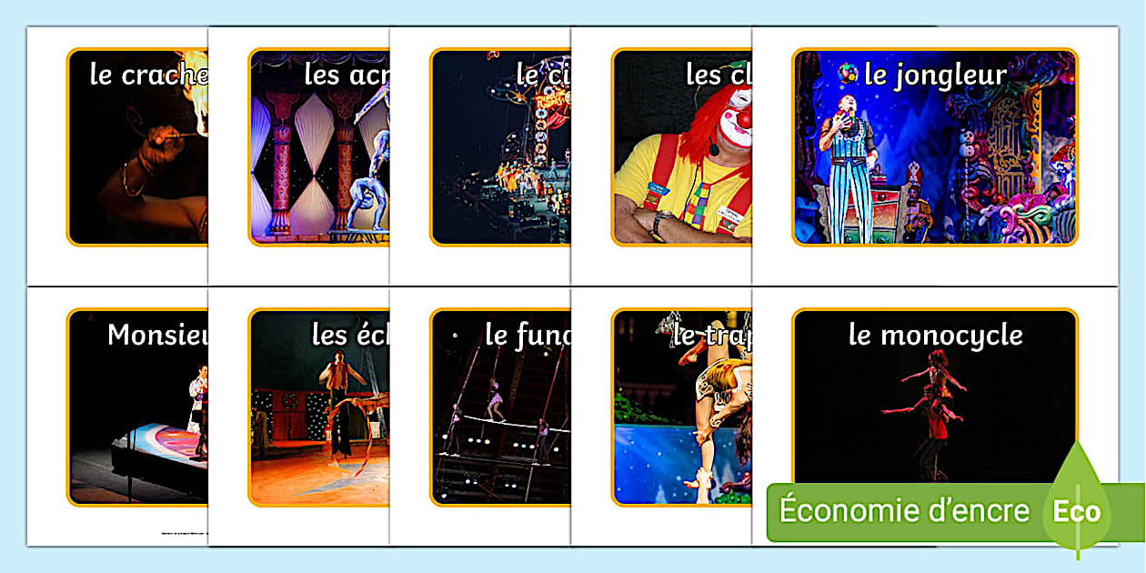 Affiches photos sur le thème du cirque - Twinkl