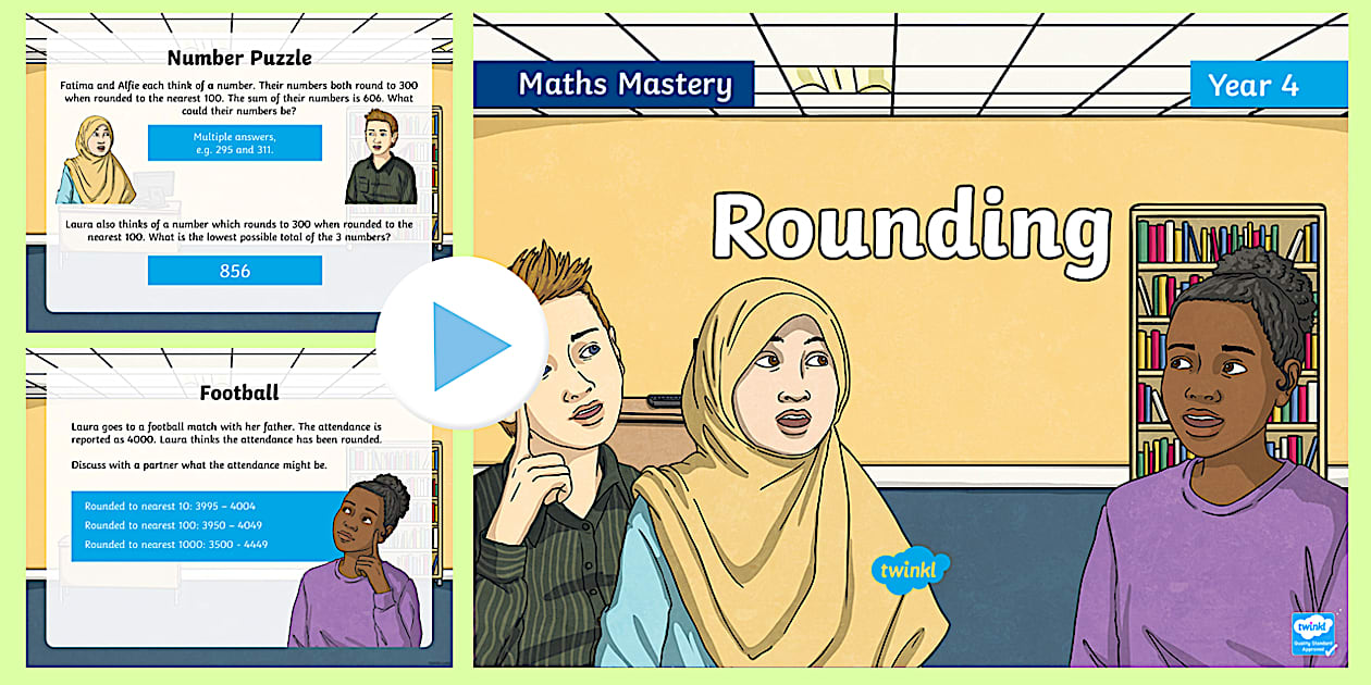 Rounding to the Nearest 10, 100, 1000 Place Value Maths Mastery PowerPoint