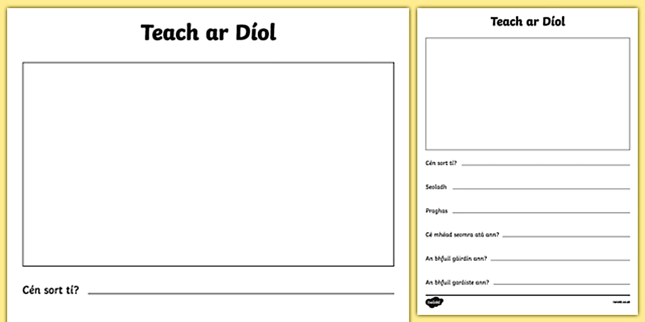 Junior Cycle Teach ar Díol Worksheet / Worksheet - Twinkl