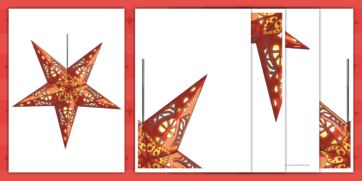 Christmas Star Large Display Cut-Out (Teacher-Made) - Twinkl