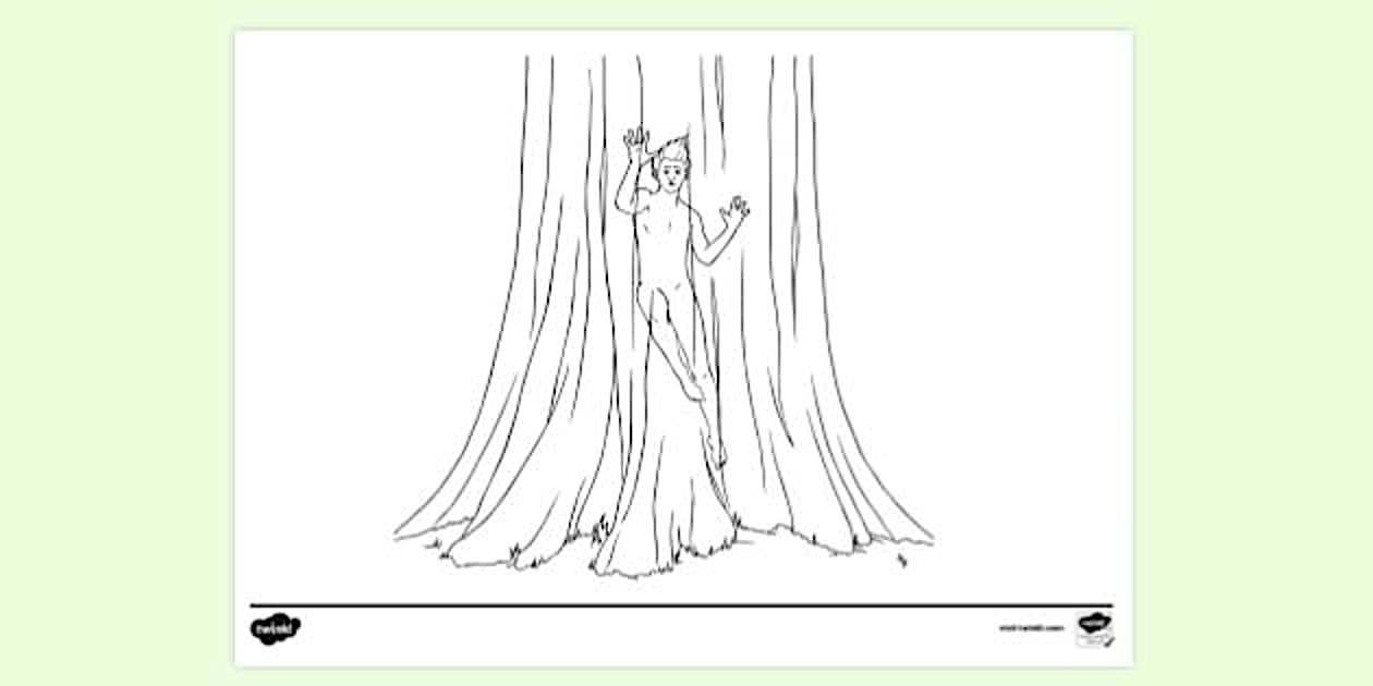 Ariel Tree Colouring Sheet | Colouring Sheets - Twinkl