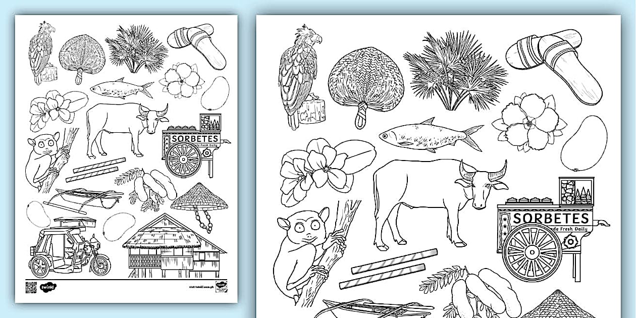Philippine Symbol Doodle Page (teacher made) - Twinkl