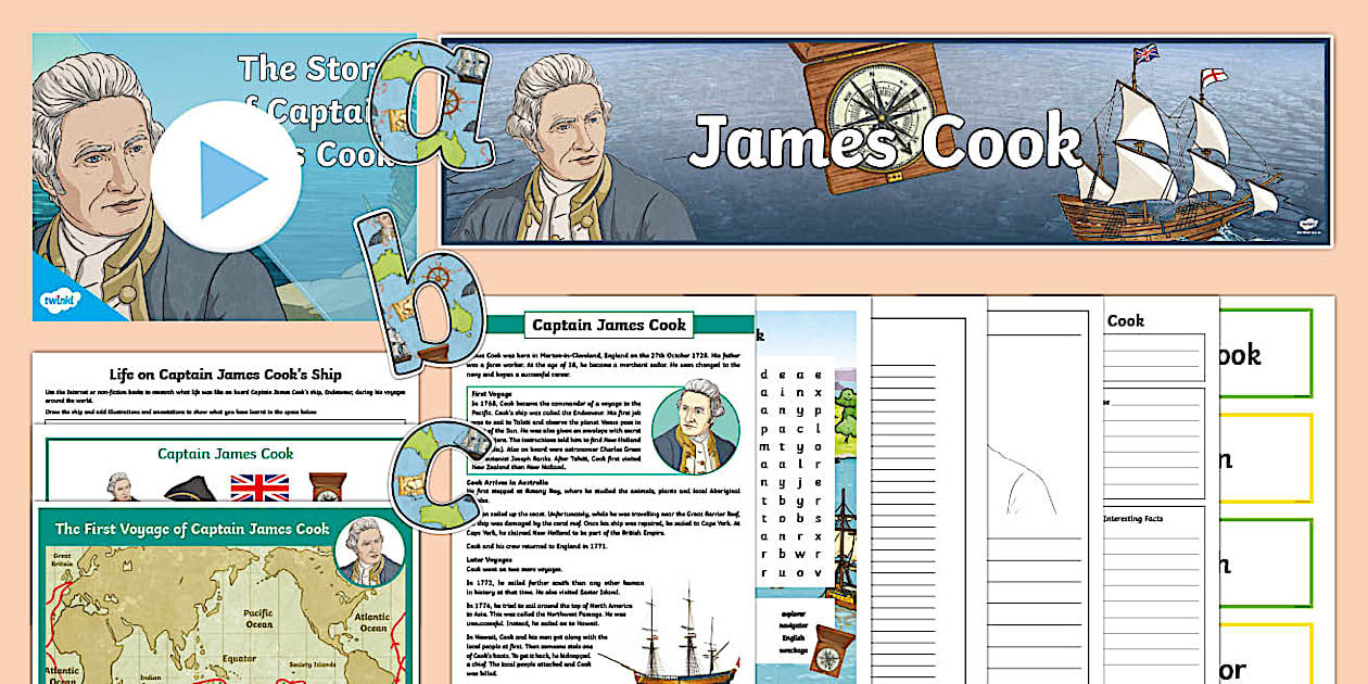 Captain James Cook Activity Pack (teacher made) - Twinkl