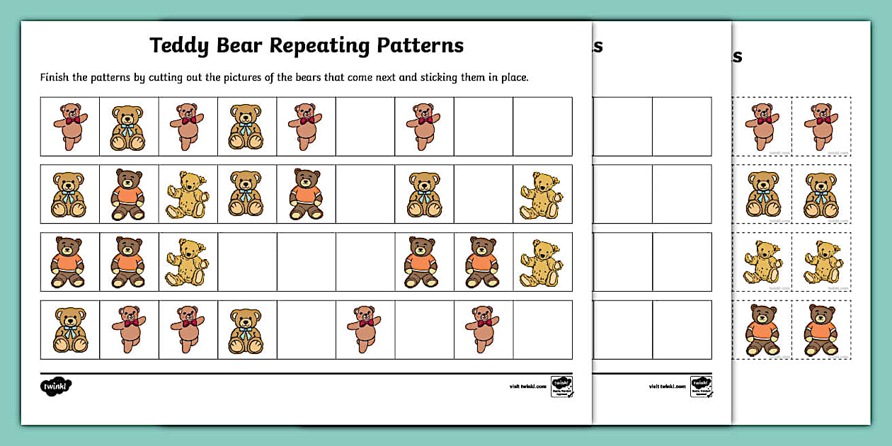 👉 Teddy Bear Repeating Patterns Activity - KS1 - Maths