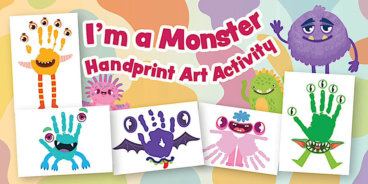 I'm a Monster Handprint Art Activity