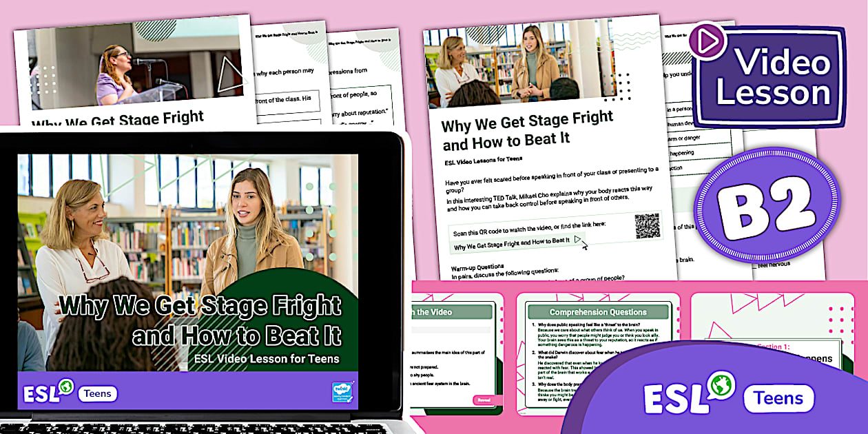 ESL Video Lessons: Overcoming Stage Fright [Teens, B2]