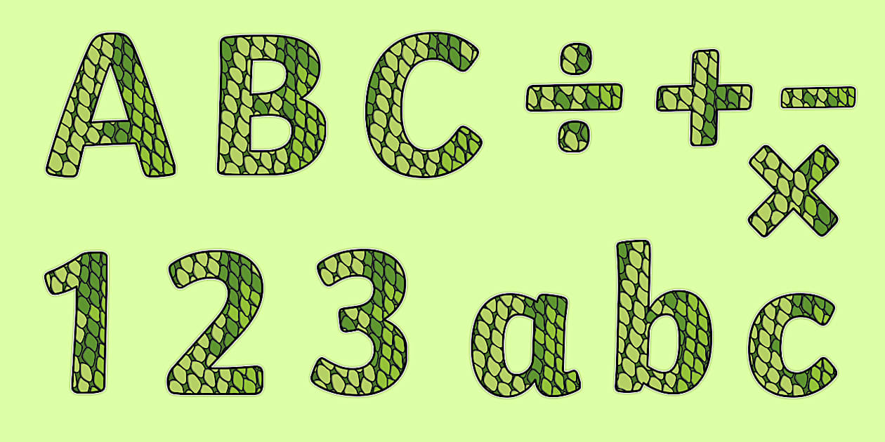 Display Lettering & Symbols (Reptile Skin) (Teacher-Made)